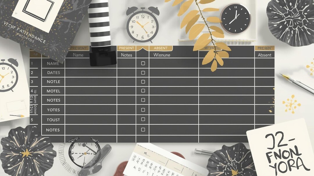 Editable Attendance Record Template | Printable Student & Employee ...