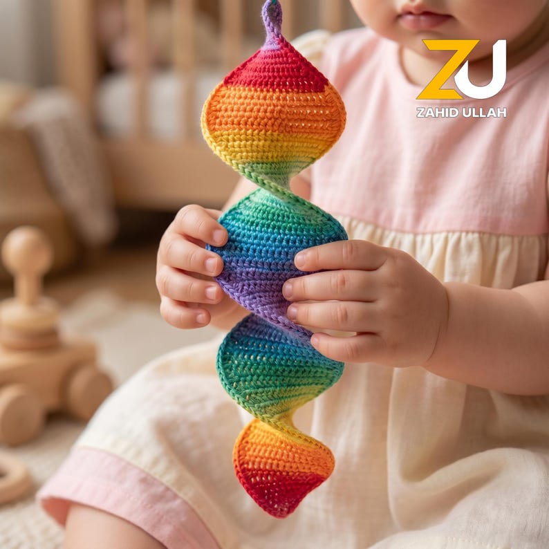 Rainbow Crochet Wind Spinner Pattern PDF, Spiral Breeze Spinner ...
