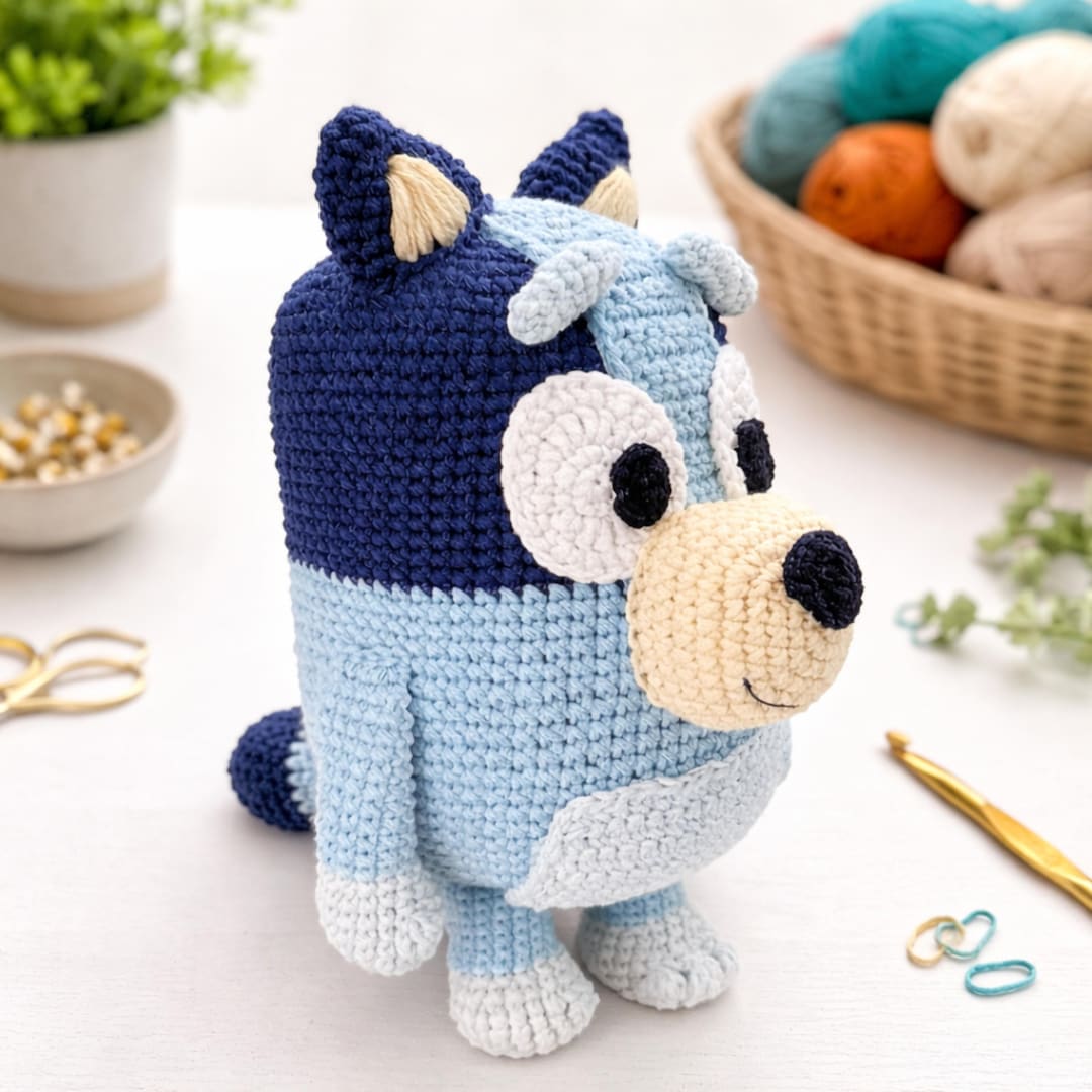 Bluey Crochet Dog Pattern | Amigurumi Puppy PDF Tutorial (digital ...