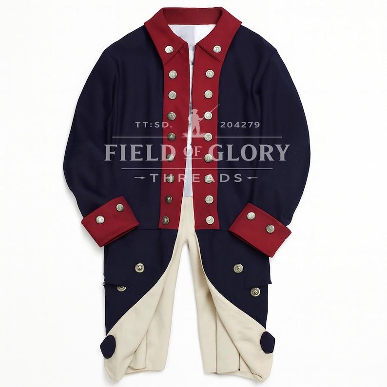 Revolutionary War Costume – Men's Colonial Military Uniform - Etsy