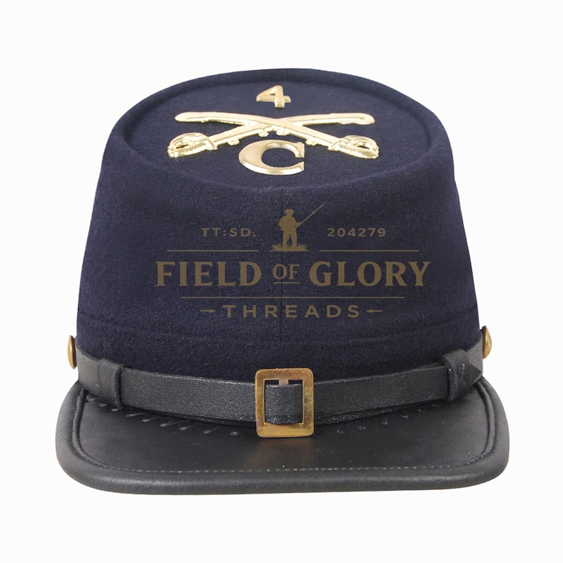 Civil War Union Cavalry Kepi Hat - 4th Cavalry - Etsy