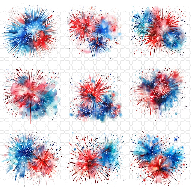 50 PNG Patriotic Firework Graphics | 4th of July Fireworks Clipart ...