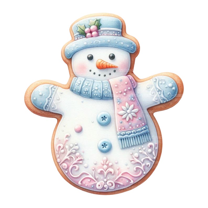 Pastel Christmas Cookies Clipart | Holiday Candy PNG Set - Etsy