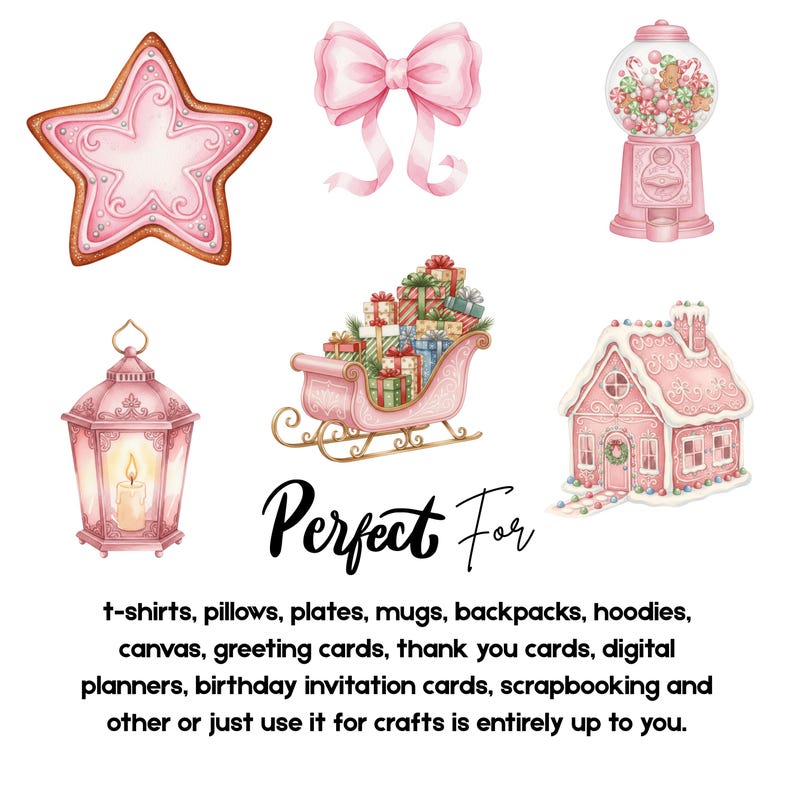 Soft Pink Christmas Clipart Transparent PNG | Holiday Art Santa, Angel ...