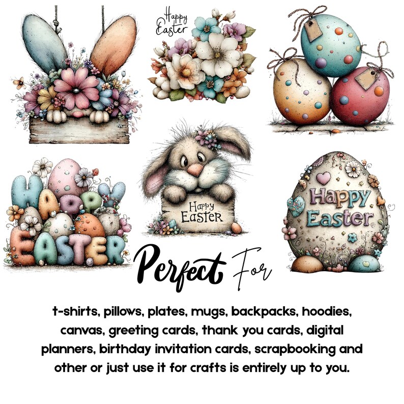 1100+ Easter Mega Clipart Bundle | Bunnies, Gnomes, Eggs, Chicks ...
