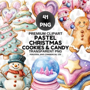 370 Christmas Sugar Treats Clipart Mega Bundle | Transparent PNG ...