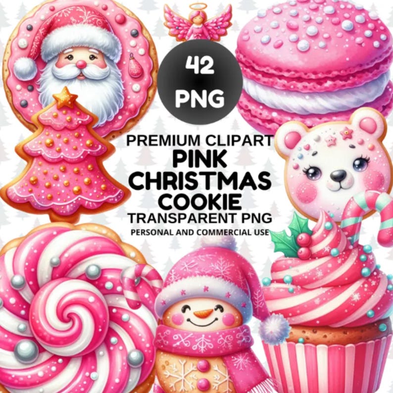 370 Christmas Sugar Treats Clipart Mega Bundle | Transparent PNG ...