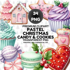 370 Christmas Sugar Treats Clipart Mega Bundle | Transparent PNG ...