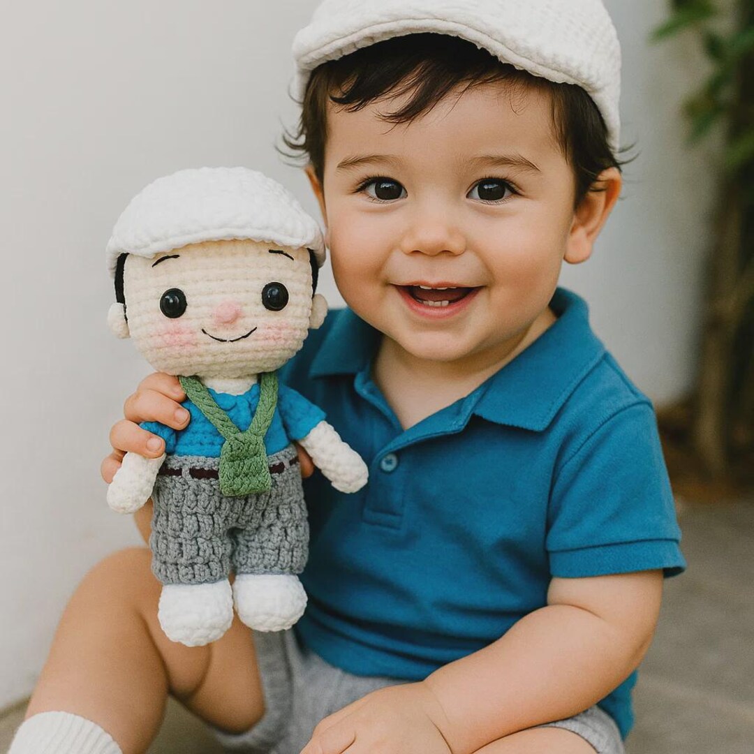 Custom Crochet Lookalike Kid Doll – Personalized Plush Keepsake Gift ...