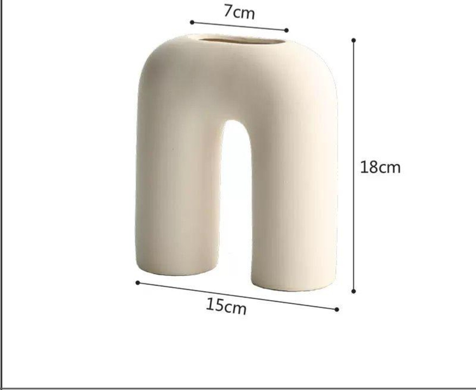 Modern U-shaped Ceramic Vase | Nordic Minimalist Home Decor - Etsy