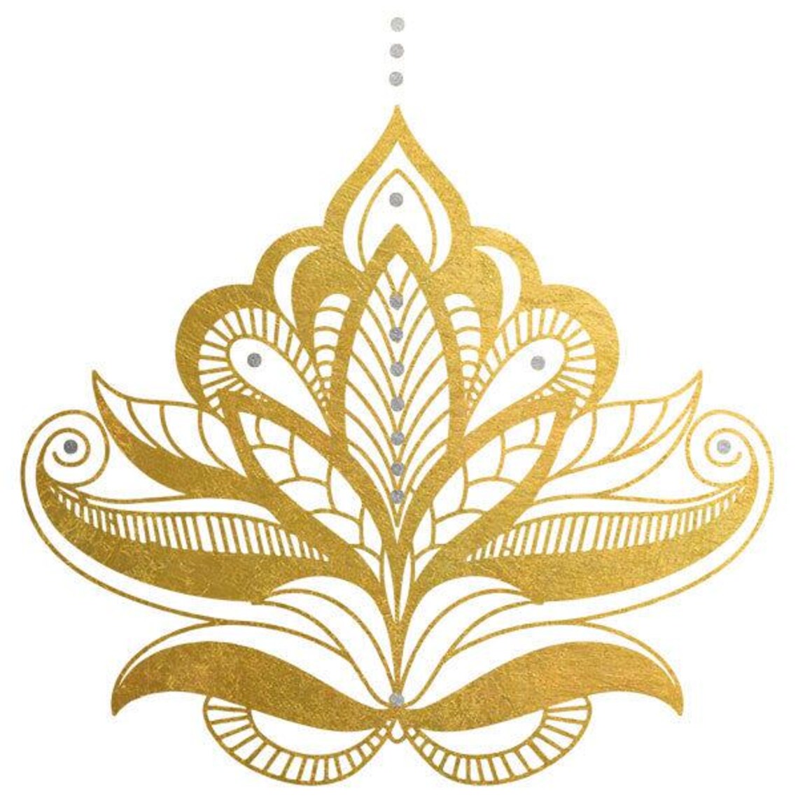 Gold and Silver Henna Design - Etsy