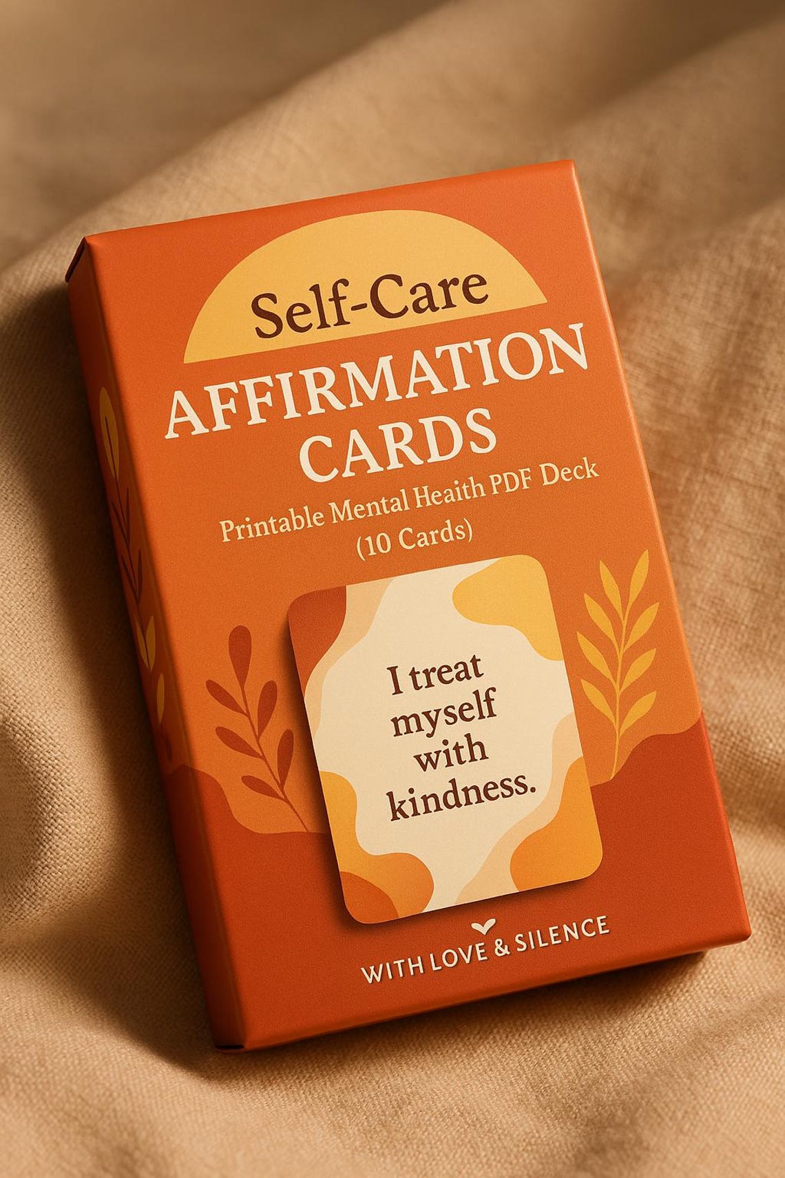 Self-care Affirmation Cards: Printable Mental Health PDF Deck (10 Cards ...