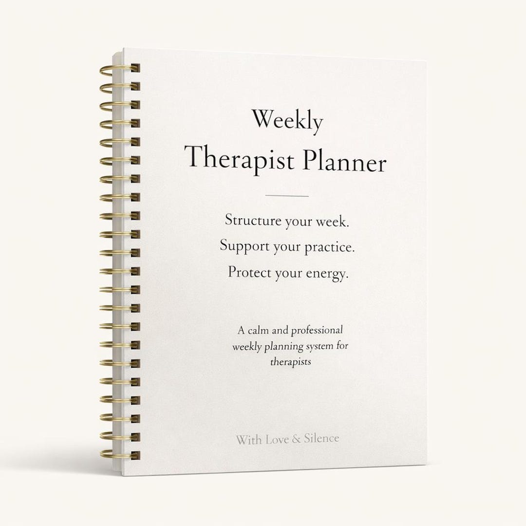 Weekly Therapist Planner | Therapy Practice Organizer PDF | Mental ...