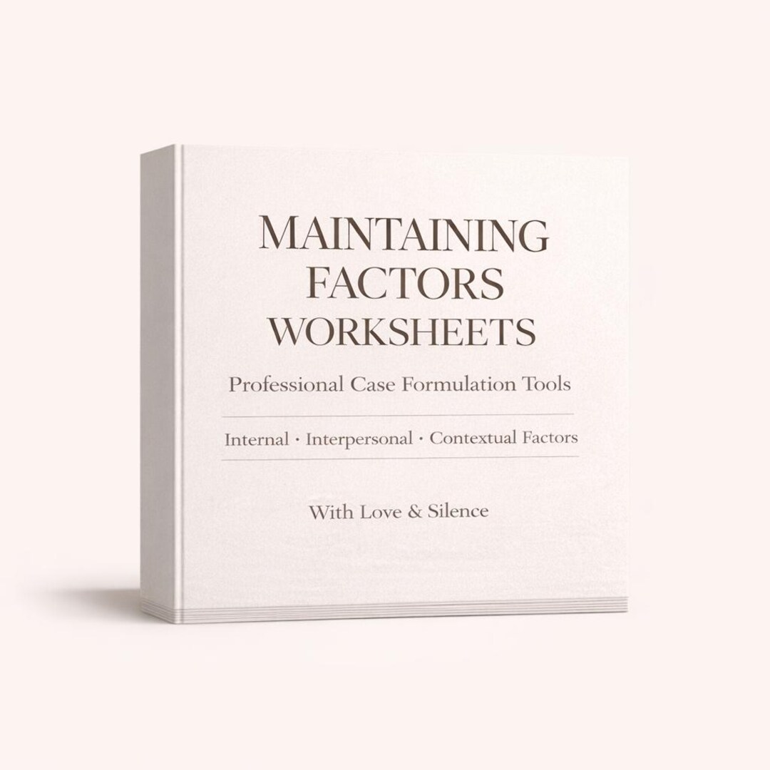 Maintaining Factors Worksheets for Therapists | Clinical Case ...