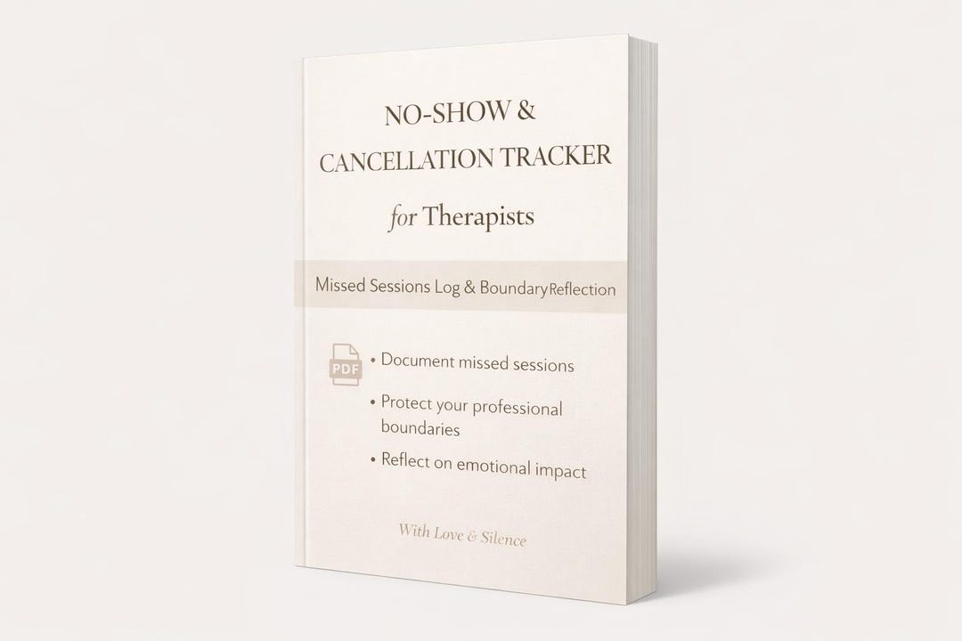 No-show & Cancellation Tracker for Therapists | Missed Sessions Log ...