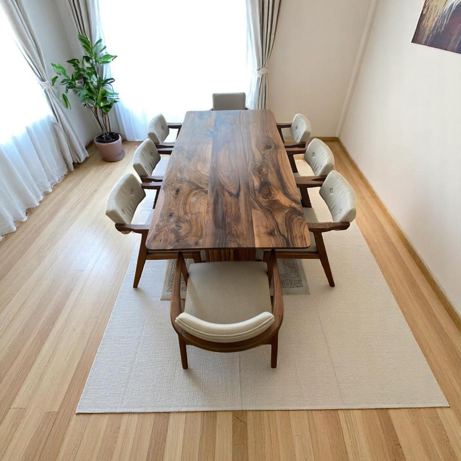Custom Wood Table, Solid Wood Dining Table, Kitchen Table, Industrial ...