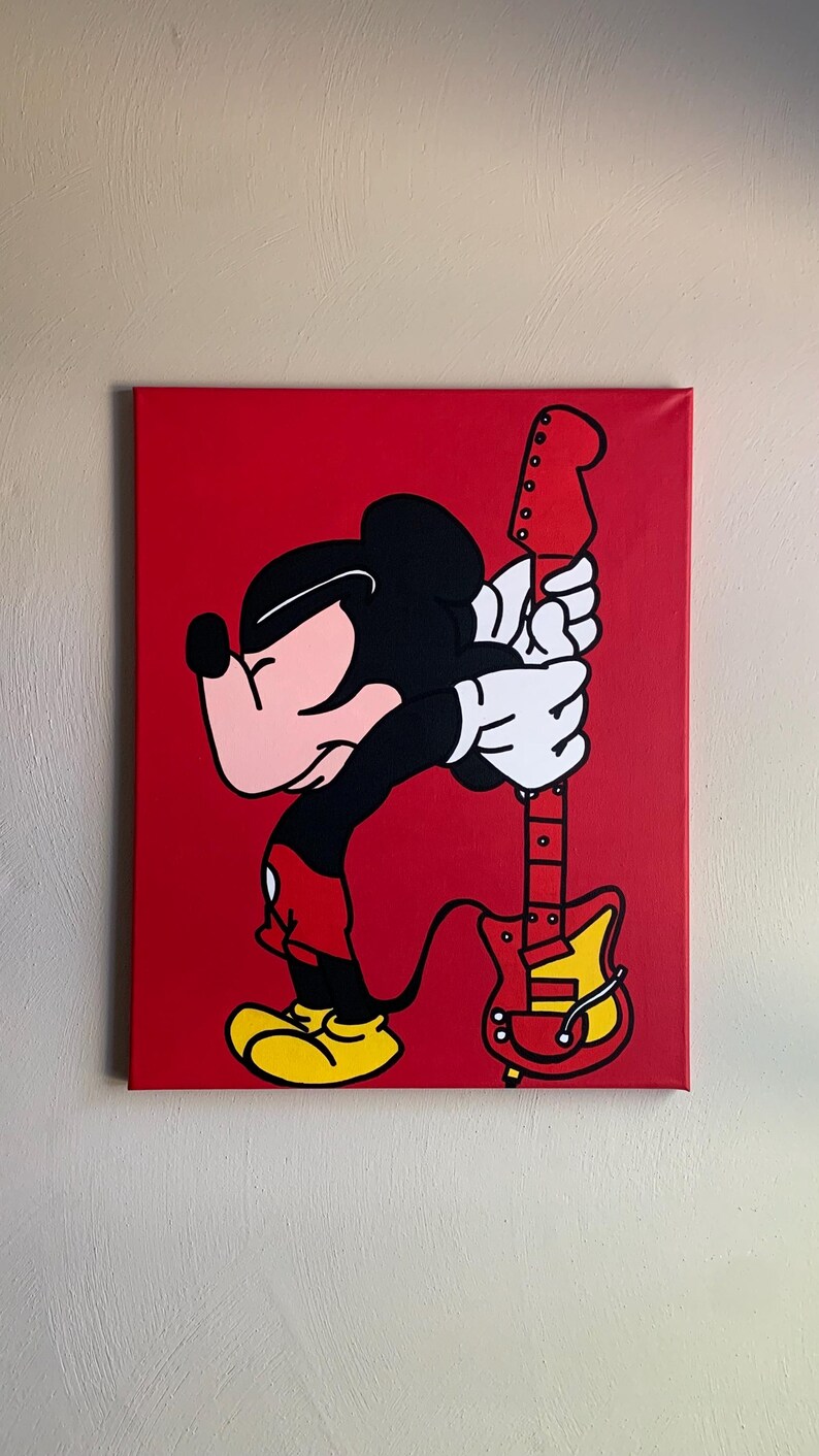 Mickey Acrylic Painting - Etsy