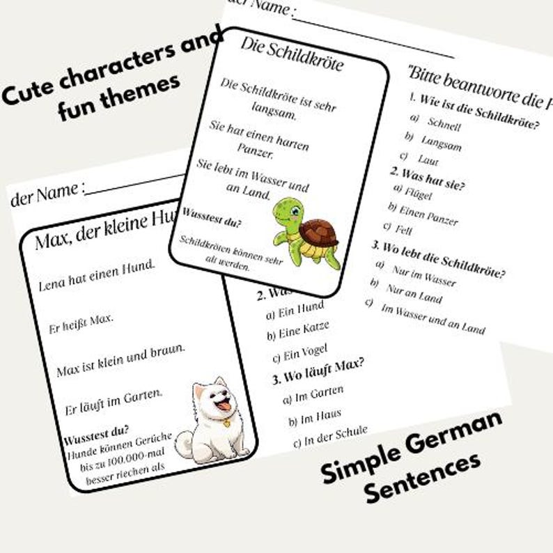 Buy German Comprehension Worksheets for Kids | 20 Fun Bilingual Pages ...