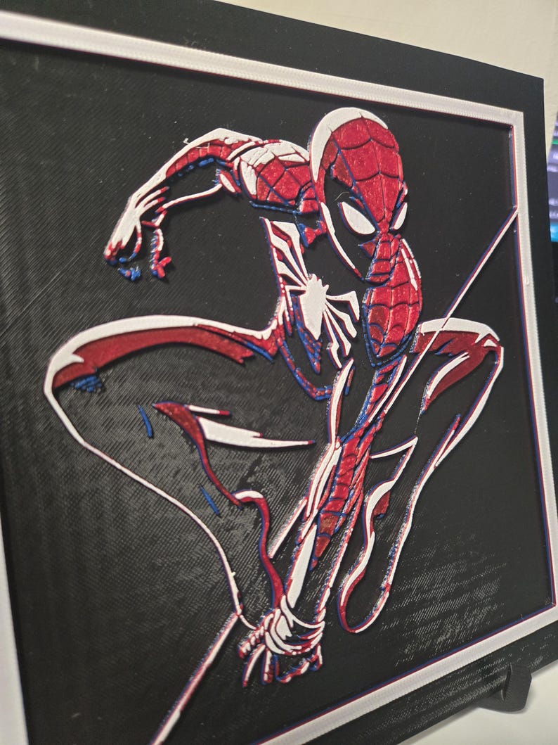 Hueforge 3D Printed Spider-man Wall Art Comic Display - Etsy