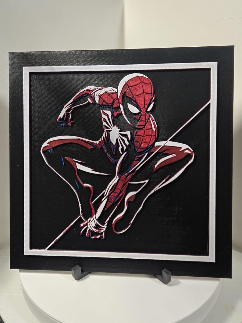Hueforge 3D Printed Spider-man Wall Art Comic Display - Etsy