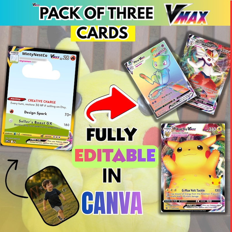 Custom Pokémons Card Packs - Etsy