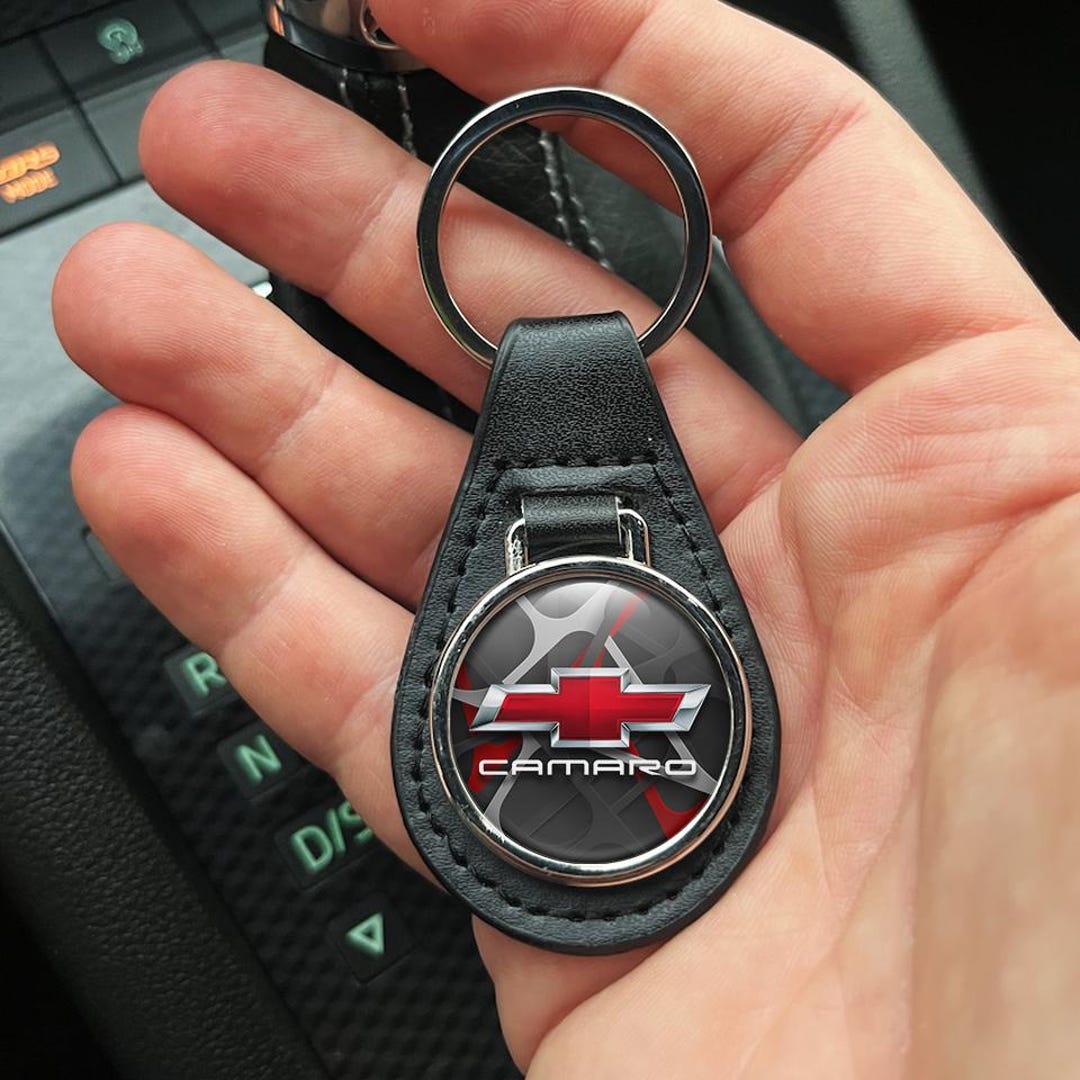 Camaro Leather Keychain | Stylish Keychain for Gift | Keyring Holder ...