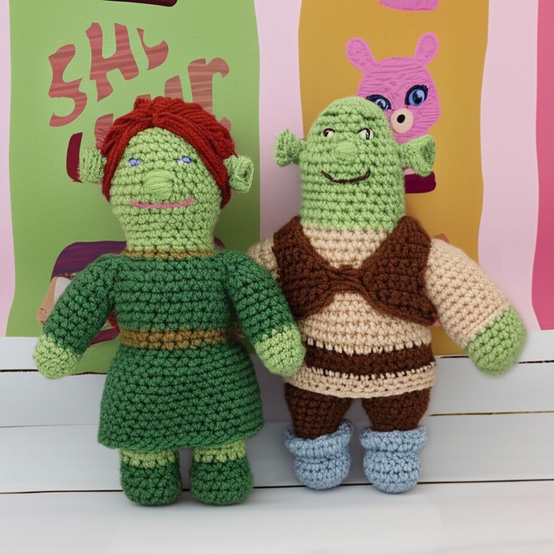 Amigurumi Shrek Crochet Pattern | Crochet Shrek & Fiona Pattern ...