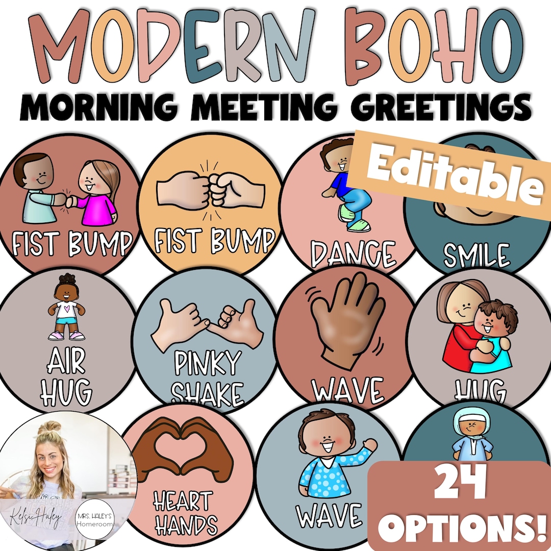 Morning Arrival Classroom Door Greetings and Morning Meeting Greeting ...