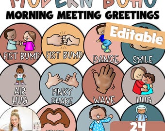 Morning Arrival Classroom Door Greetings and Morning Meeting Greeting ...