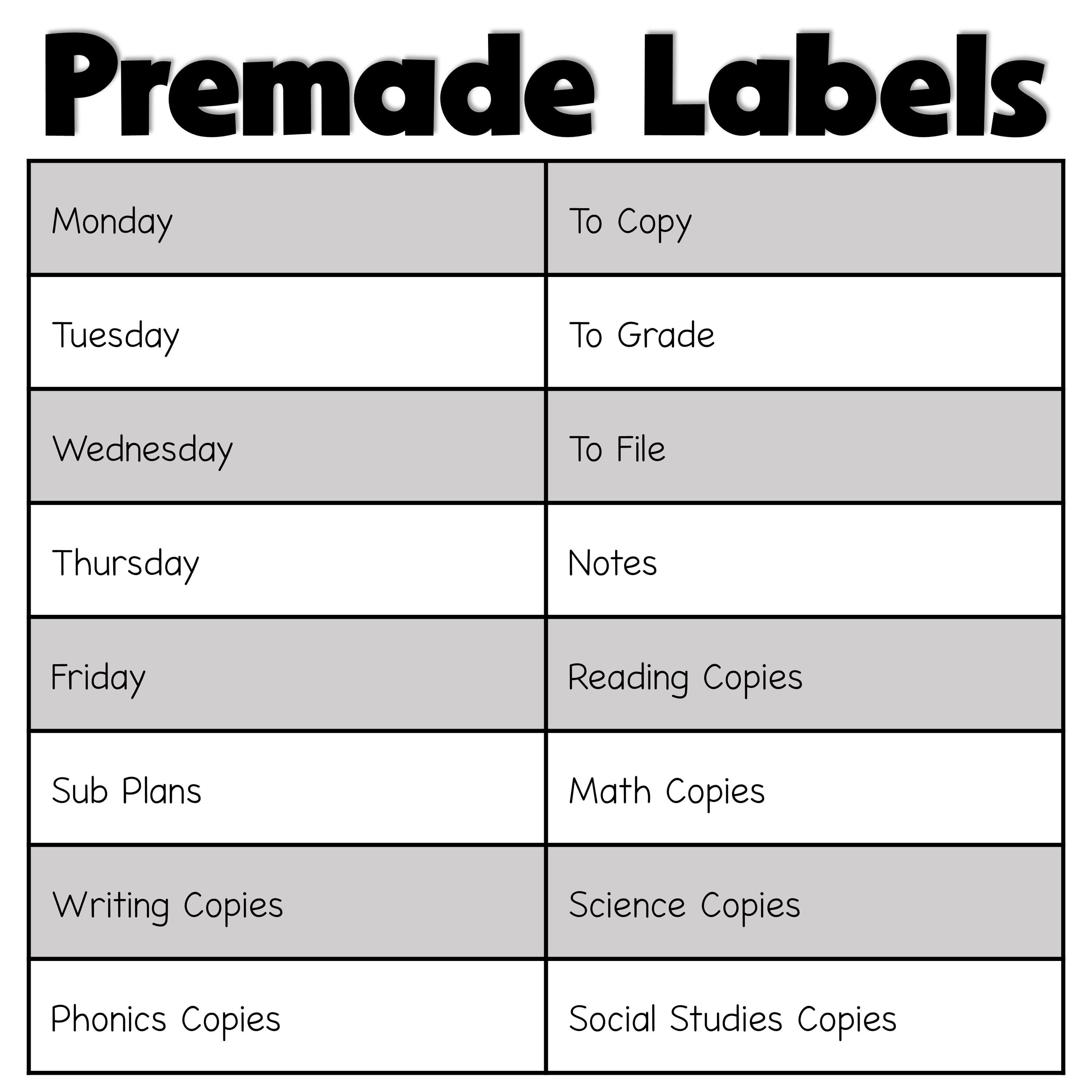 Editable 10 Drawer Rolling Cart Labels | Bright Classroom Decor ...