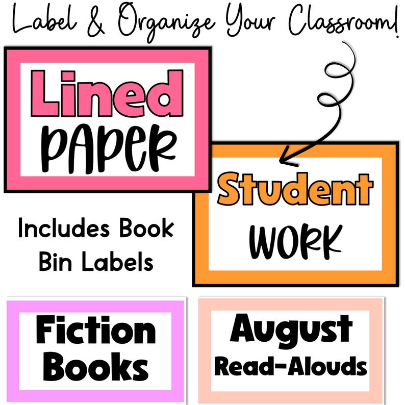 Editable Classroom Labels | Shine Bright Classroom Decor | Book Bin ...
