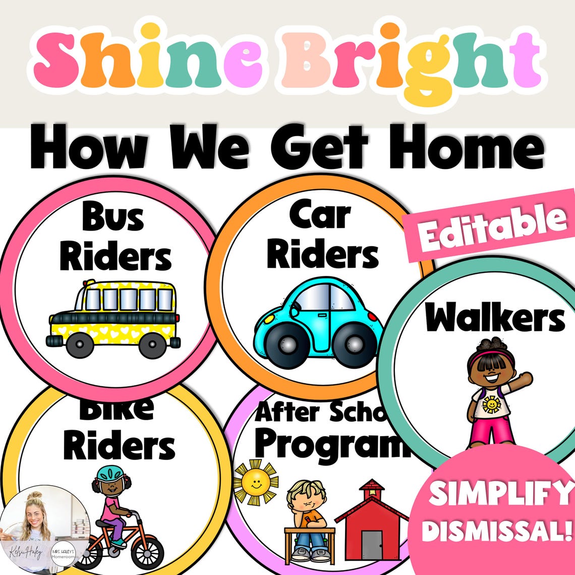 How We Get Home Dismissal Chart | Editable | Shine Bright - Etsy