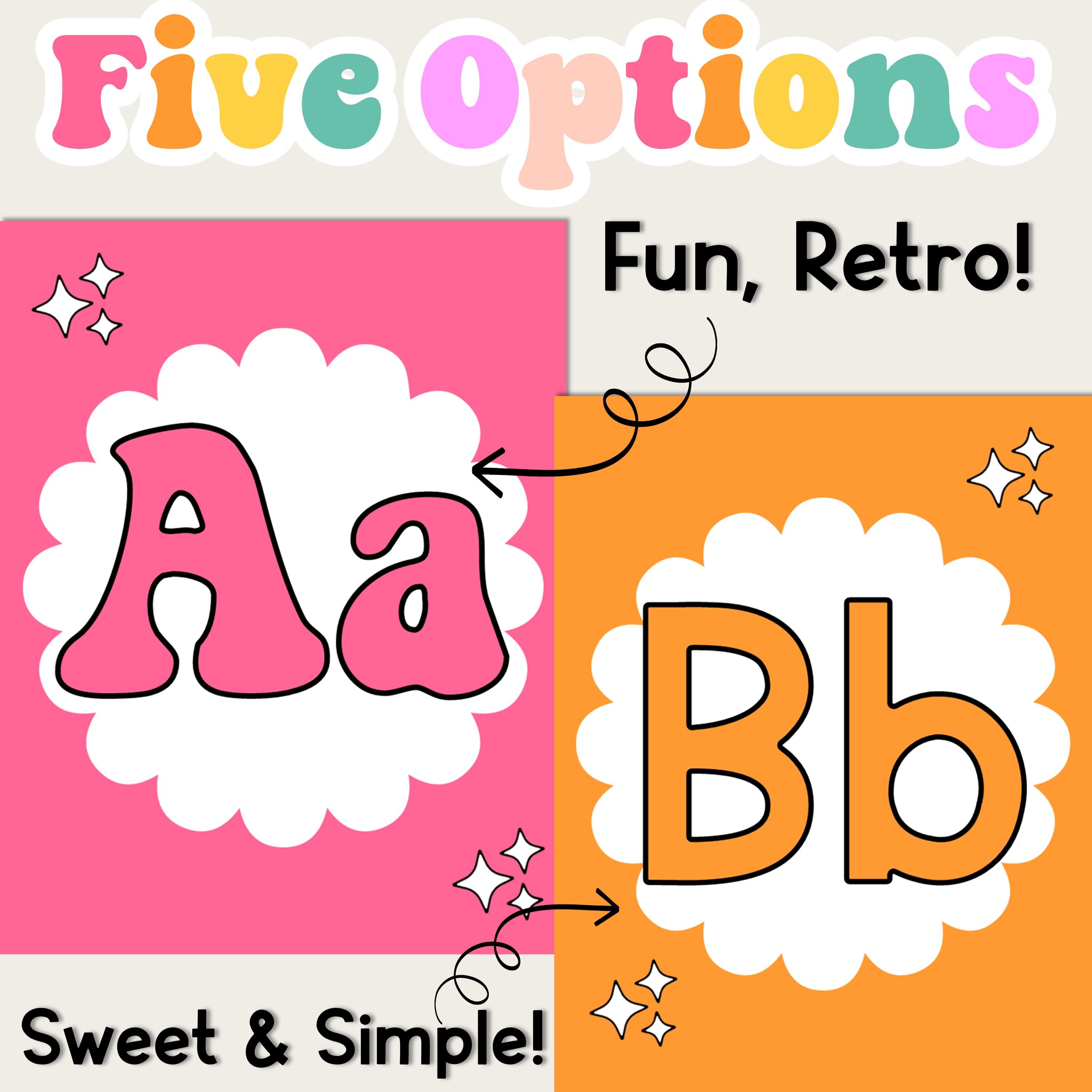ABC Posters Decor Shine Bright Classroom Alphabet Display Decoration ...