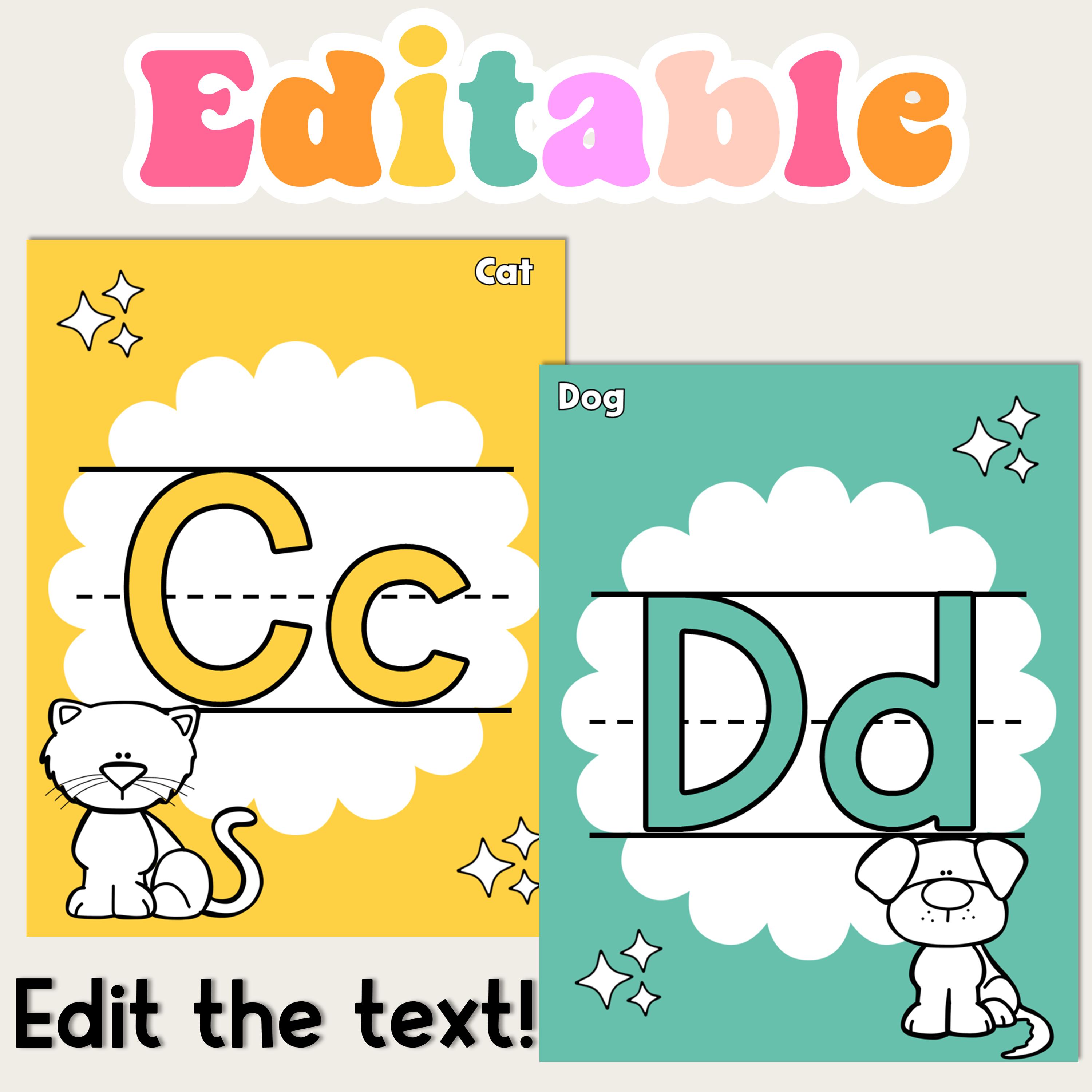 ABC Posters Decor Shine Bright Classroom Alphabet Display Decoration ...
