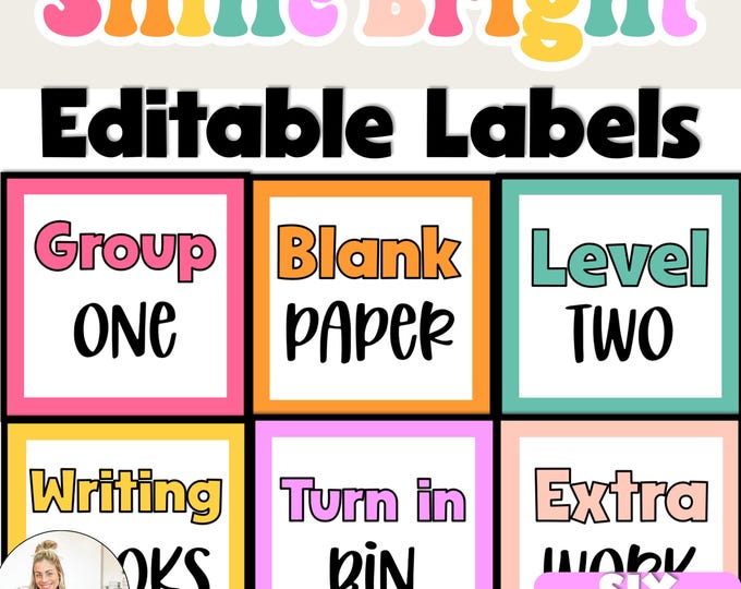 Classroom Labels, Black and White Classroom Labels for Kids, Student ...