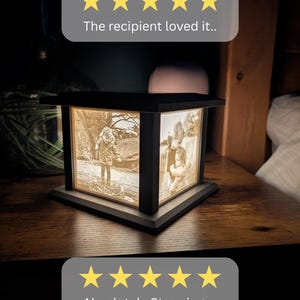 Custom Family Lithophane Lamp, Personalized Photo Light Box ...