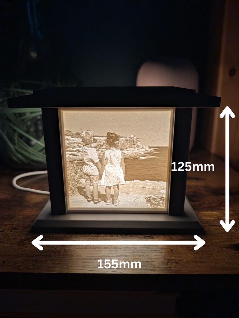 Custom Family Lithophane Lamp, Personalized Photo Light Box ...