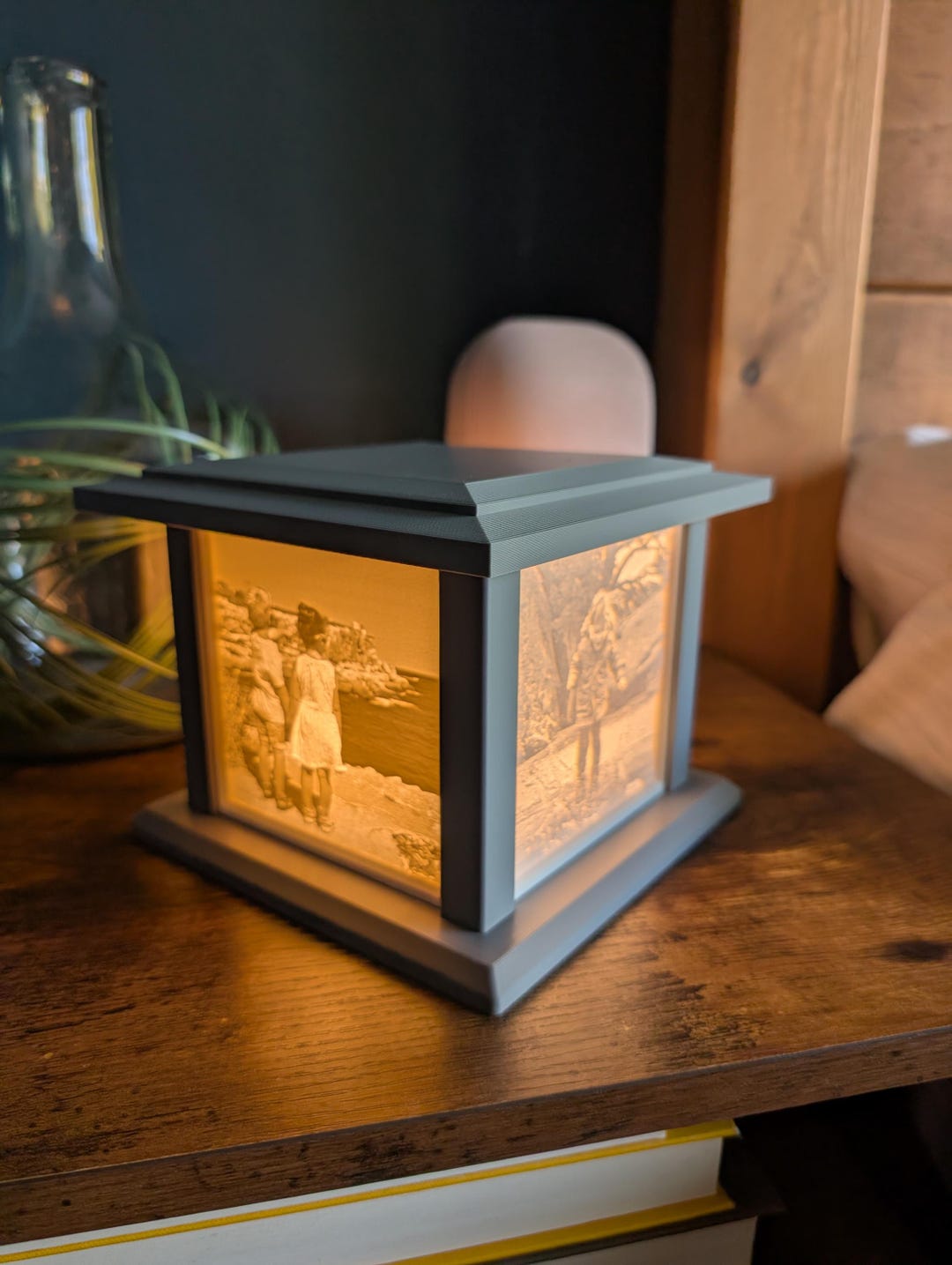 Custom Family Lithophane Lamp, Personalized Photo Light Box ...
