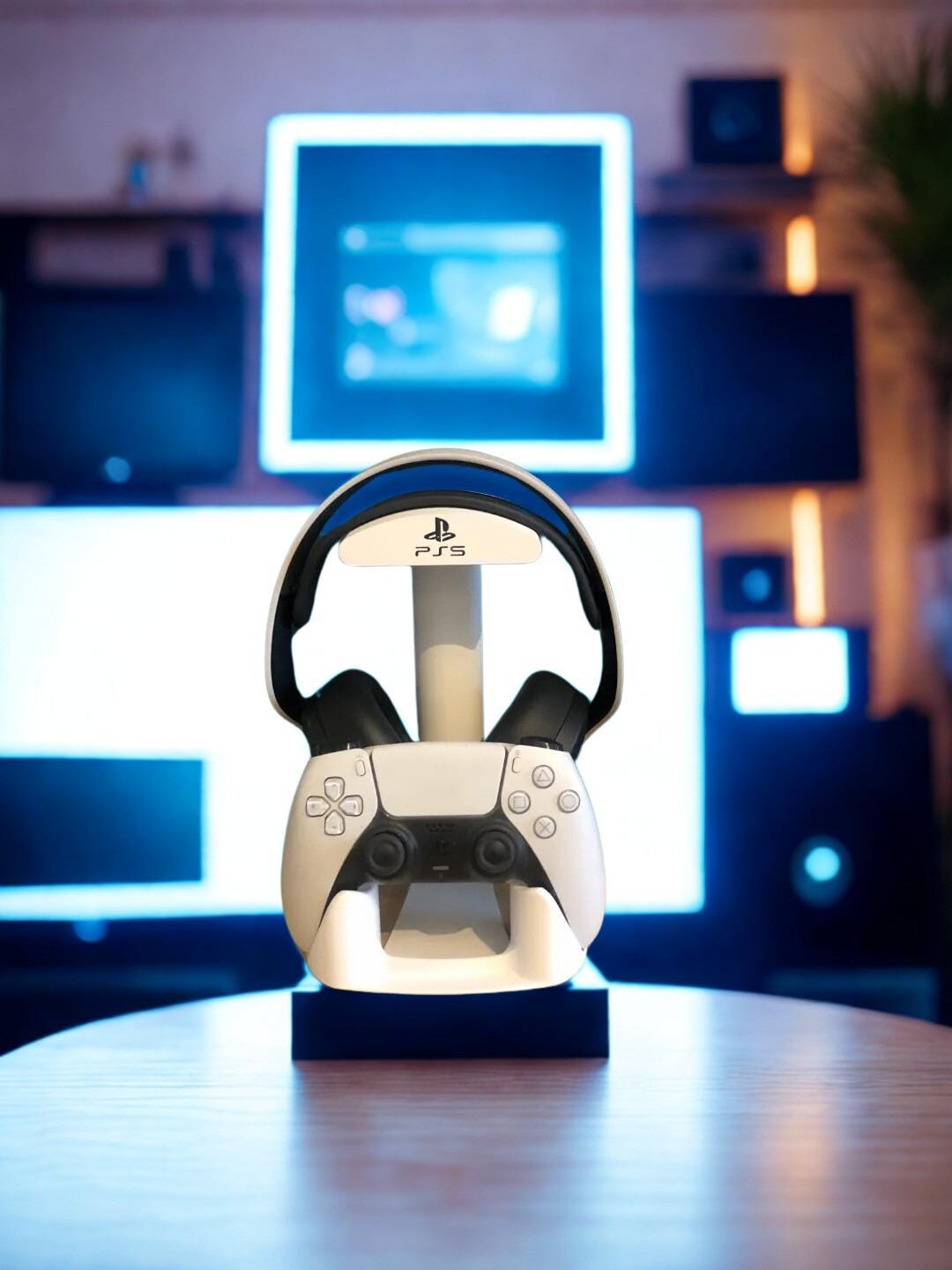 PS5 Controller & Headphone Stand – Gaming Accessory Organizer for ...