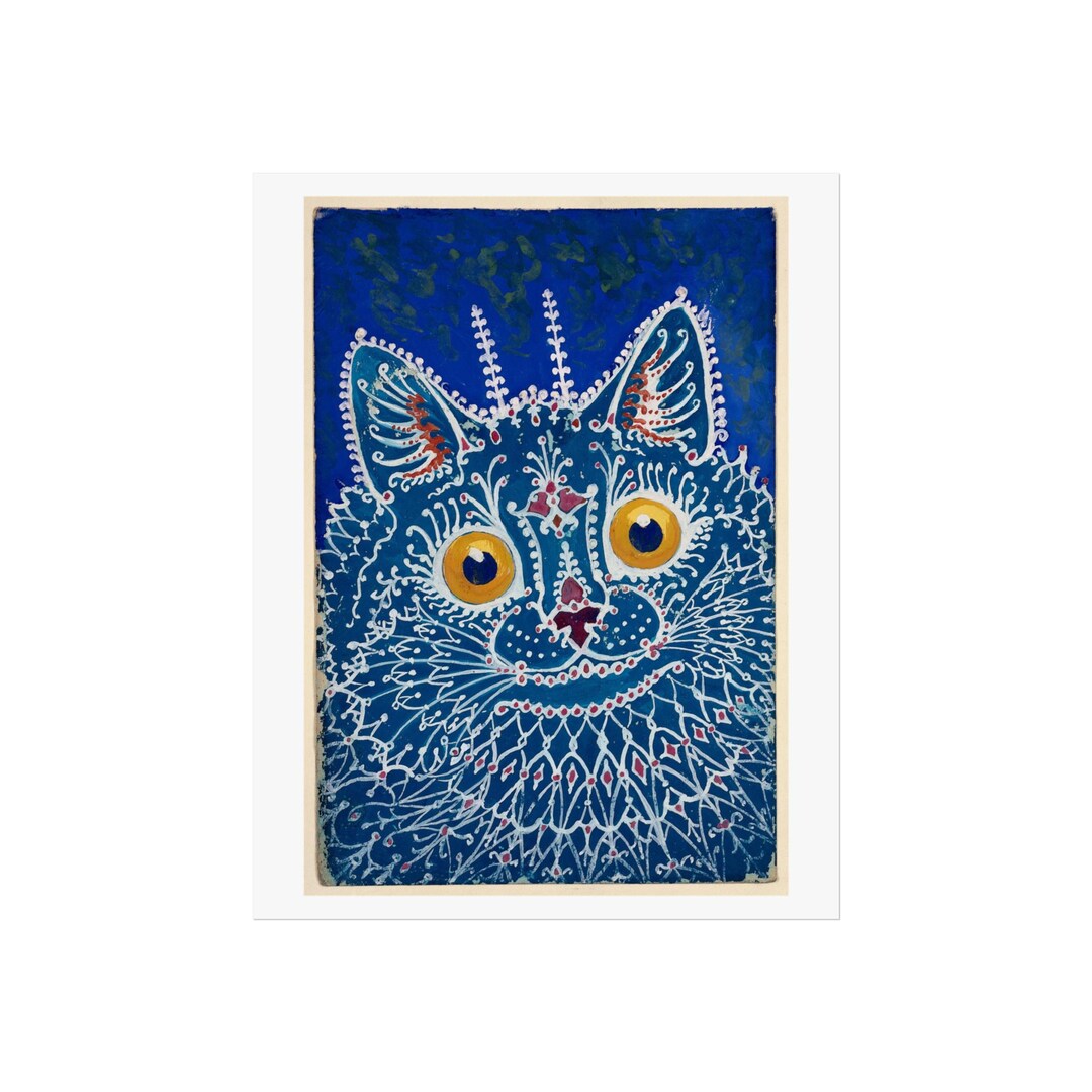 Gothic Cat Posters, Louis Wain Art Print, Fine Art Wall Decor, Cat ...