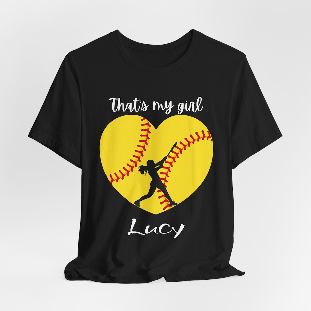 Personalized Softball Parent Proud Mom Dad Unisex Tee, Family Sports ...