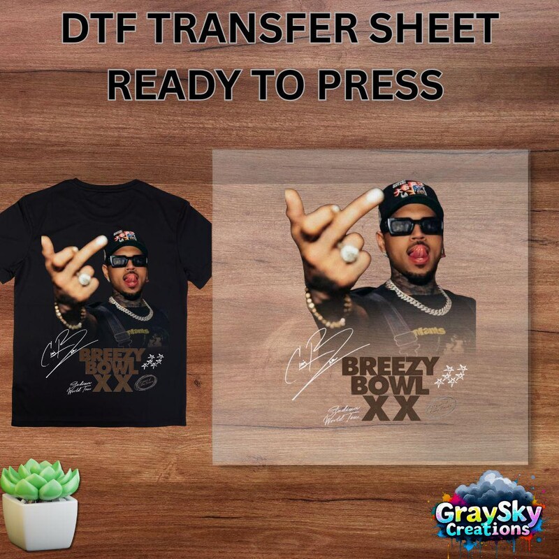Chris Brown Dtf Template - Etsy