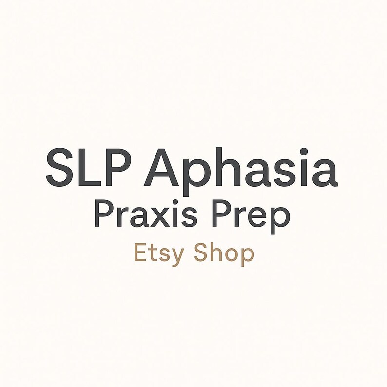 SLP Praxis Aphasia Prep - Etsy