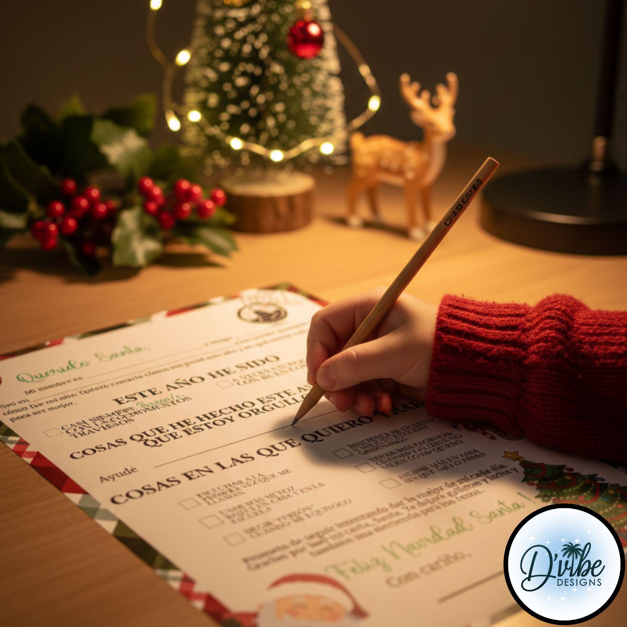 Carta Para Santa Imprimible – Lista De Deseos Para Niños, Descarga ...