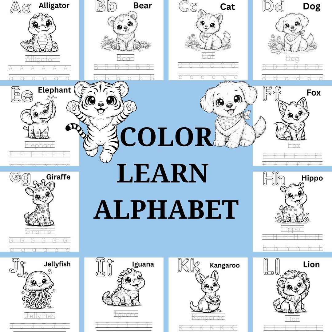 Alphabet Animals A–Z Letter Tracing Worksheets | Preschool ...
