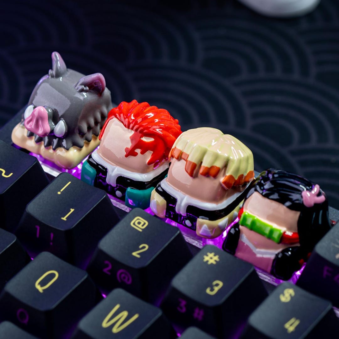 Demon Slayer Keycaps - Tanjiro, Nezuko & Hashira Keycap Set - Custom ...