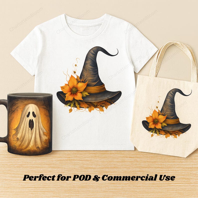 Watercolor Halloween Clipart Bundle, Spooky PNG Graphics - Etsy