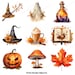 Watercolor Halloween Clipart Bundle, Spooky PNG Graphics - Etsy