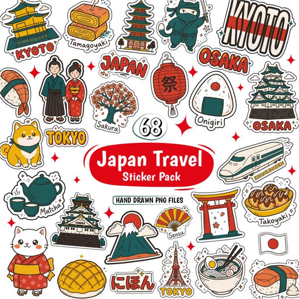 Japanese Foods Stickers - Etsy