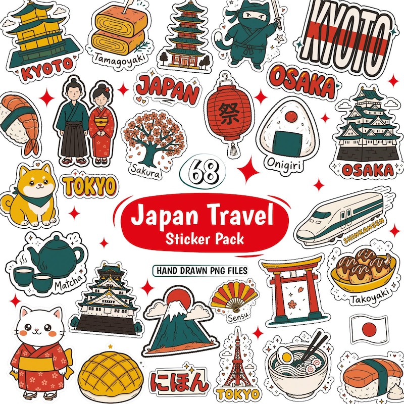 Japan Digital Sticker - Etsy